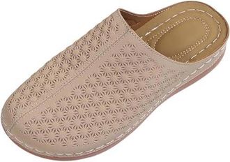 Generic Sandales orthop&eacute;diques &agrave; bout ferm&eacute; pour femme - Respirantes - Couleur unie - &Eacute;l&eacute;gantes - L&eacute;g&egrave;res - D&eacute;contract&eacute;es - Confortables - Sandales compens&eacute;es