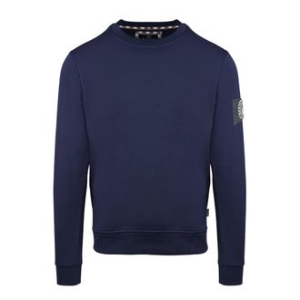 Aquascutum Sweatshirt f&uuml;r Herren, Rundhalsausschnitt, Regul&auml;r, Lang&auml;rmlig (Marine)