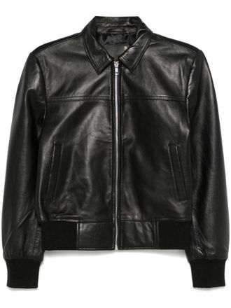 R13 veste de moto en cuir - Noir