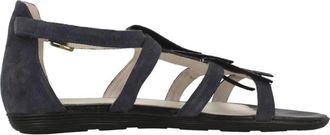 Stonefly Velours Flache Sandalen - - Shoes - Damen - Blau - 39 EU