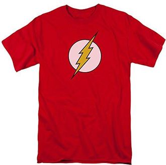 DC Comics The Flash T-Shirt à Manches Courtes pour Homme, Logo Flash Rouge, XX-Large