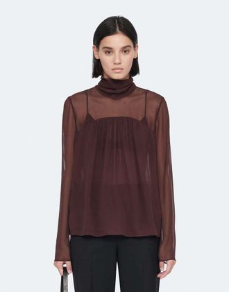 AllSaints Nadia top rouge bordeaux