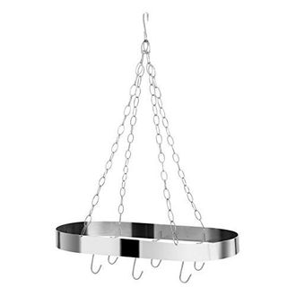 Premier Housewares Ovaler Deckenleuchte Rack, Chrom matt, Silber, 31x60x72