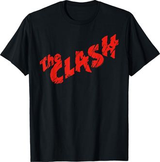 The Clash Verkratztes rotes Logo T-Shirt
