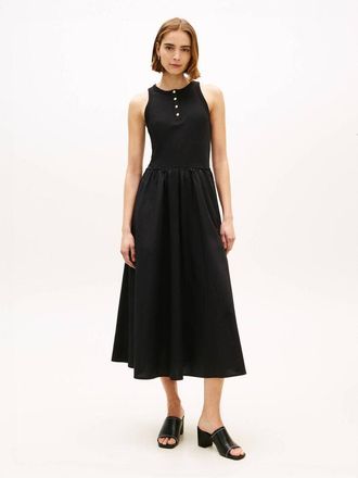 Tommy Hilfiger Damen Midikleid Baumwolle