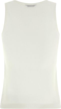 Balenciaga Logo-Embroidered Tank Top - White