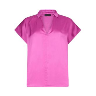 Liu Jo Femme, Blouses et Chemises, Rose, Taille: 36 FR Satin Blouse
