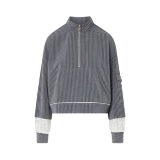 Liu Jo SweaT-shirt zipp&eacute; - Femme - Sweatshirts et sweats &agrave; capuche - Gris - Taille: 44 FR