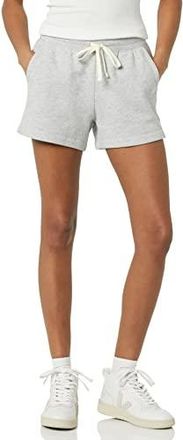 Amazon Essentials Short en Polaire avec Poches pour Femme, Gris Clair chiné, Taille XXL
