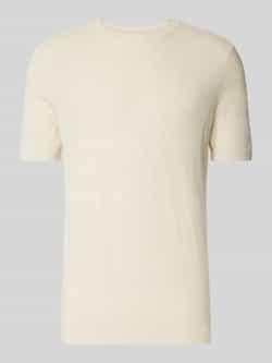 Profuomo T-Shirt aus Baumwoll-Leinen-Mix