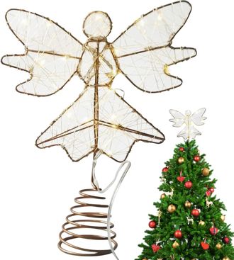 Generic Weihnachtsbaum-Topper, Holiday LED Angel Christmas Decorations f&uuml;r Party Hochzeit Festival Veranstaltungen kommerzieller Balkon Garten Patio