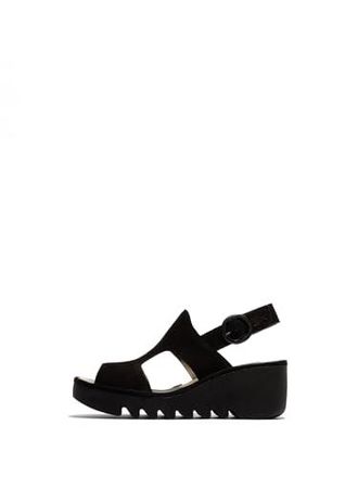 FLY London Femme BAIF585FLY Sandal, Black, 39 EU
