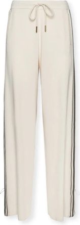 Elena Miro Femme, Pantalons, Blanc, Taille: 48 FR Pantalon Tricot Jambe Large