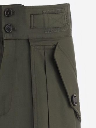 Frankie Shop Womens Cotton Trousers Military Green