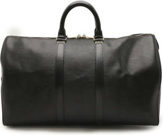 Louis Vuitton unisex, Pre-owned, Noir, Taille: ONE Size Sac Week-end en Cuir Pre-owned