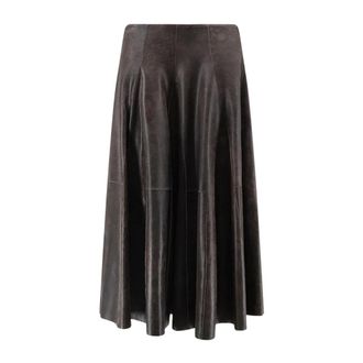 Alysi Lederrock - - Skirts - Damen - Braun - M
