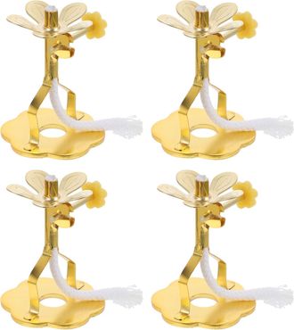 NUOBESTY VICASKY 4 St&uuml;ck Verstellbares Lampendochtgestell aus Metall f&uuml;r &Ouml;llampen Dochtst&auml;nder mit Flexibler Helligkeit f&uuml;r Tempel Spirituelle Zeremonien und Z