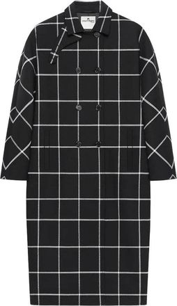 Courr&egrave;ges Knielanger Mantel - Schwarz