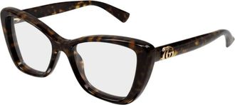 Gucci Cat-Eye-Brille - - Accessories - unisex - Braun - 52 MM