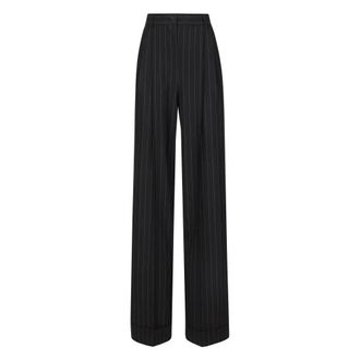 Dolce & Gabbana Gestreifte Hose - - Trousers - Damen - Schwarzk - XL