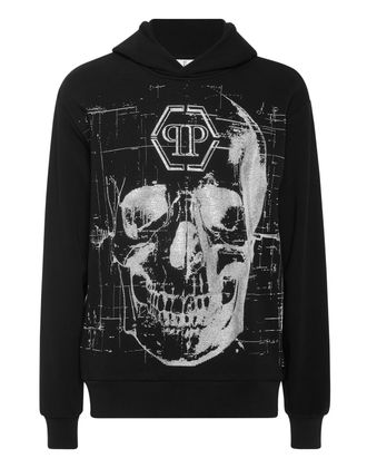 Philipp Plein Fleece Hoodie Sweatshirt Glass Skull