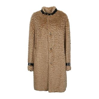 Jil Sander Shearling-Kragen Mantel - - Coats - Damen - Beige - XS