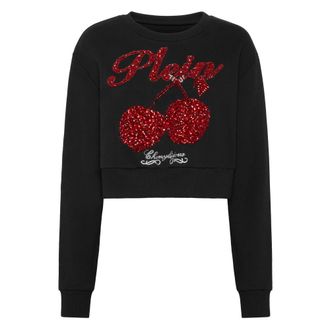Philipp Plein Femme, Sweatshirts et sweats &agrave; capuche, Noir, Taille: 40 FR SweaT-shirt Cherries