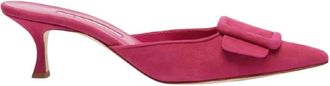 Manolo Blahnik Femme, Chaussures, Rose, Taille: 38 1/2 EU Maysale Mule Stiletto