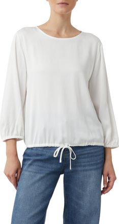 Comma Viskosebluse mit Tunnelzug am Bund