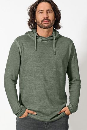 Hempage Hempage Herren vegan Langarmshirt Mit Kapuze Moosgr&uuml;n