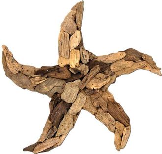 Seestern Sportswear SEESTERN Treibholz Deko mit Seestern (30 cm) Motiv Wanddeko Driftwood Holzdeko /FBA_1328