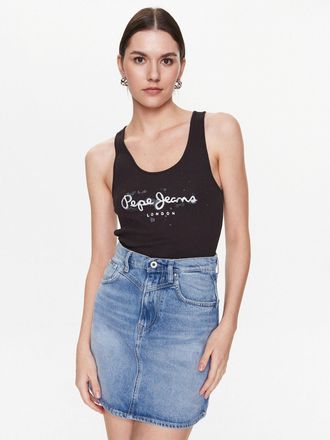Pepe Jeans London Top Ozella PL505474 Schwarz Regular Fit