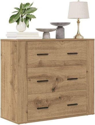 vidaXL Buffet ch&ecirc;ne artisanal 80x33x70 cm bois ding&eacute;nierie - Vidaxl