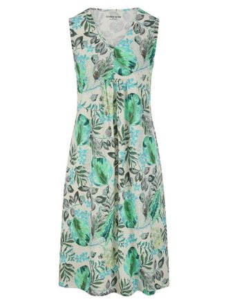 Peter Hahn &Auml;rmelloses Kleid Johanne Green Cotton weiss