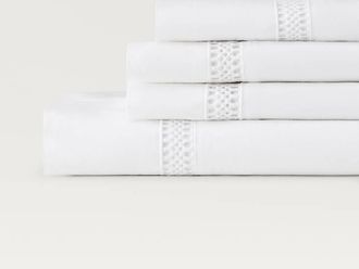 Mango Drap plat percale de coton entre-deux lit 150/160 cm blanc - Home - Lit 150/160 cm - MANGO HOME