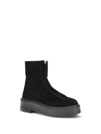 The Row Womens Leather Boots Black