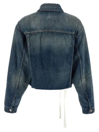 Maison Margiela Womens Blue Cotton Denim Jacket Clothing
