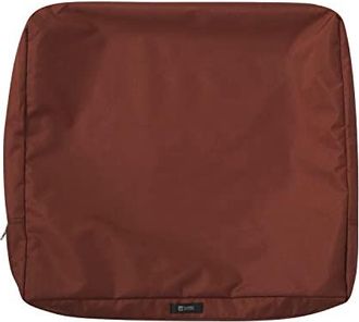Classic Accessories Ravenna Water-Resistant 23 x 20 x 4 Inch Patio Back Cushion Slip Cover, Spice