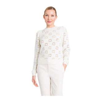 Twinset Femme, Pulls, Blanc, Taille: 36 FR Maglia traforata misto mohair