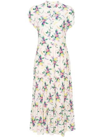 Zadig&Voltaire Razy Soft Bouquet Maxikleid - Nude
