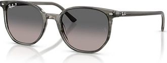 Ray-Ban Elliot Sonnenbrillen Grau Gestreift Fassung Grau Glas Polarisiert 52-19