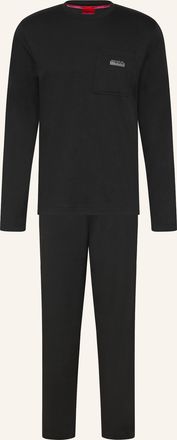 HUGO BOSS Hugo Schlafanzug Nocto Long schwarz