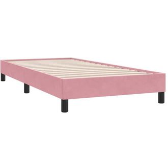 vidaXL Boxspringbett ohne Matratze Rosa 80x210 cm Samt vidaXL