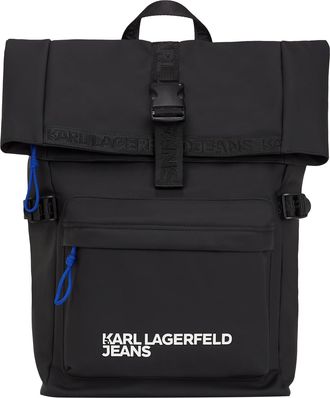 Karl Lagerfeld Karl Lagerfeld Jeans, Herren, Beschichteter PuRucksack, Schwarz, One size