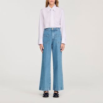 Sandro Jean large taille haute