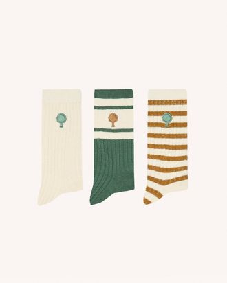 Faguo Lot de chaussettes cr&egrave;me et beige