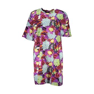 Cavalli Kurzes Gemustertes Kleid mit Logo - - Dresses - Damen - Mehrfarbig - XS