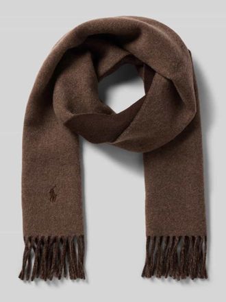Polo Ralph Lauren Schal aus Wolle mit Logo-Stitching und Fransen