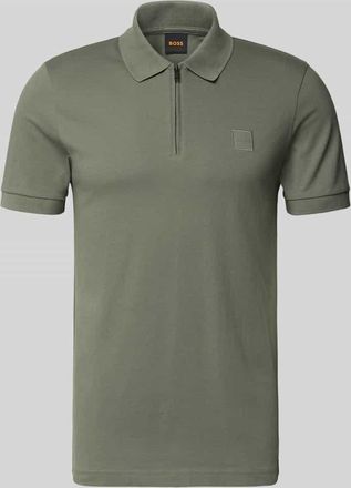 Boss Orange by Hugo Boss Slim Fit Poloshirt aus Baumwoll-Mix Modell PASSERZIP