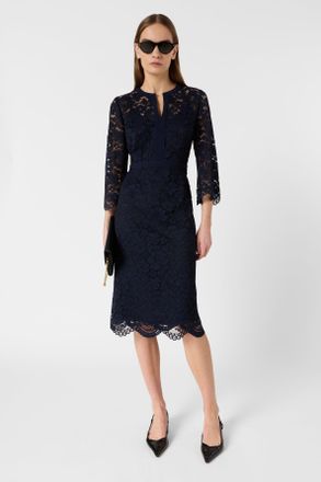 Gerard Darel Robe mi-longue en dentelle - RADIA - Marine